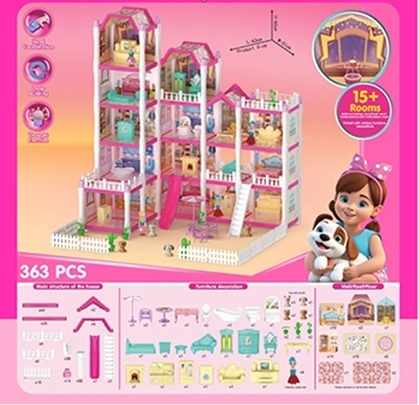 Buy 363Pcs DIY Luxury Villa Doll House Online in Pakistan. – Toy Company