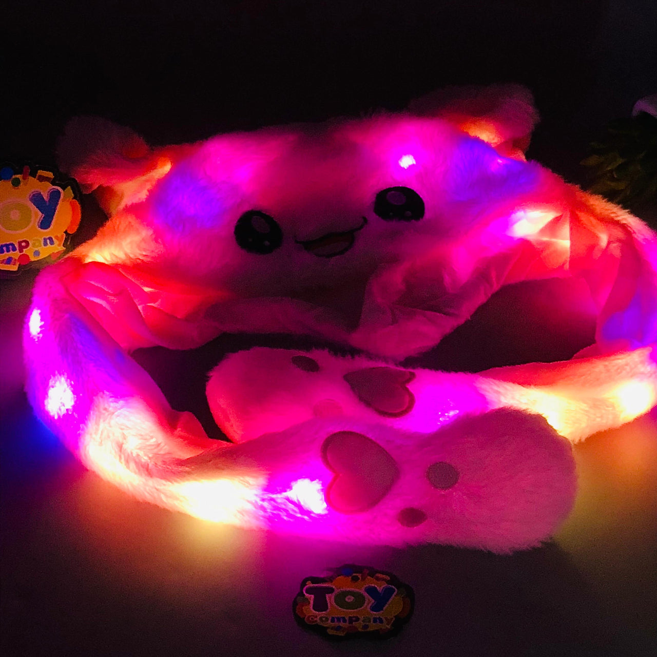 Buy Premium Kids Bunny Luminous Glowing Lights Ear Flaps Cap - Pink ...